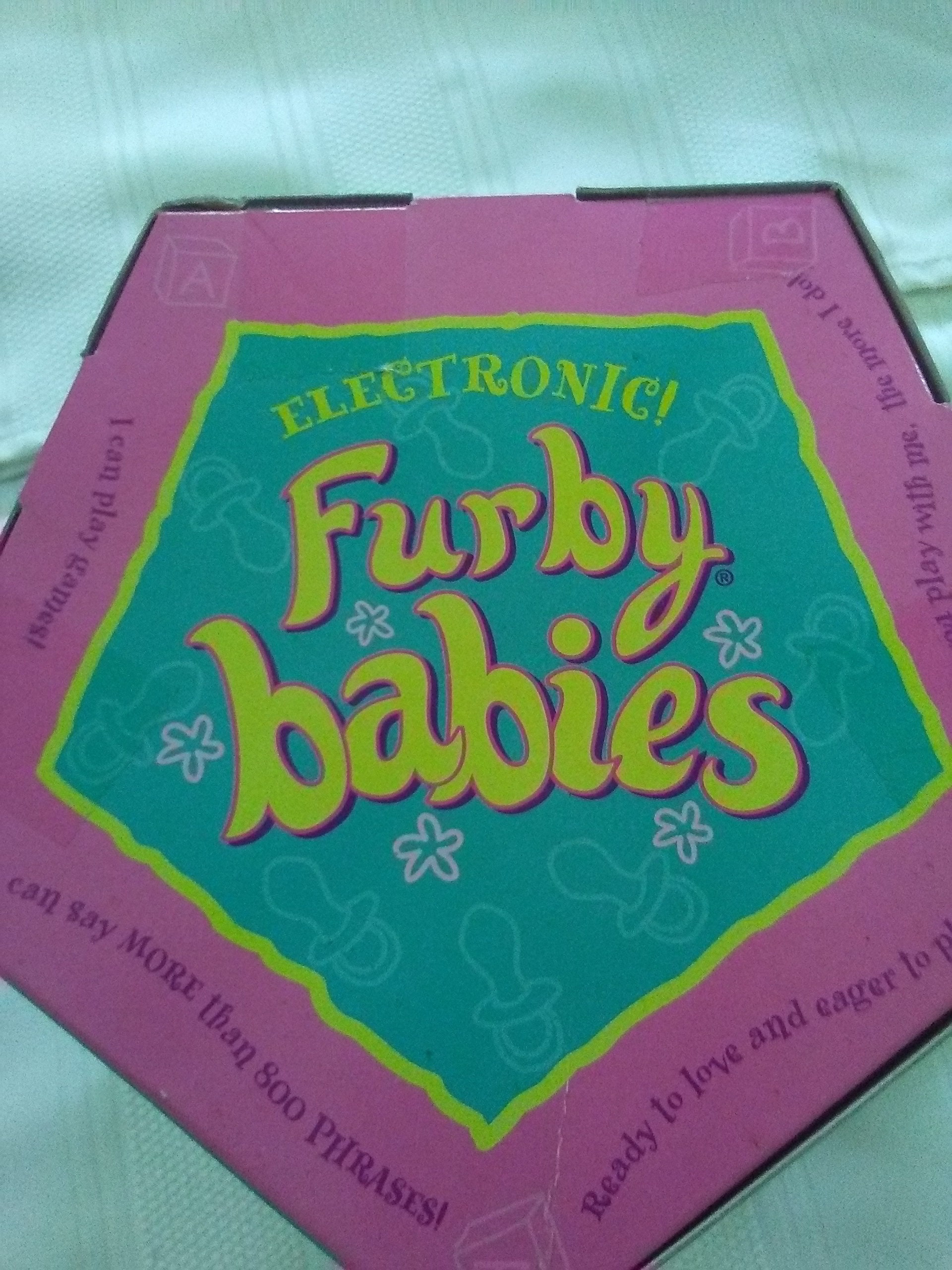 Furby Babies 1999 Baby Blue With White Belly, Pink Hair, Face and Feet ...