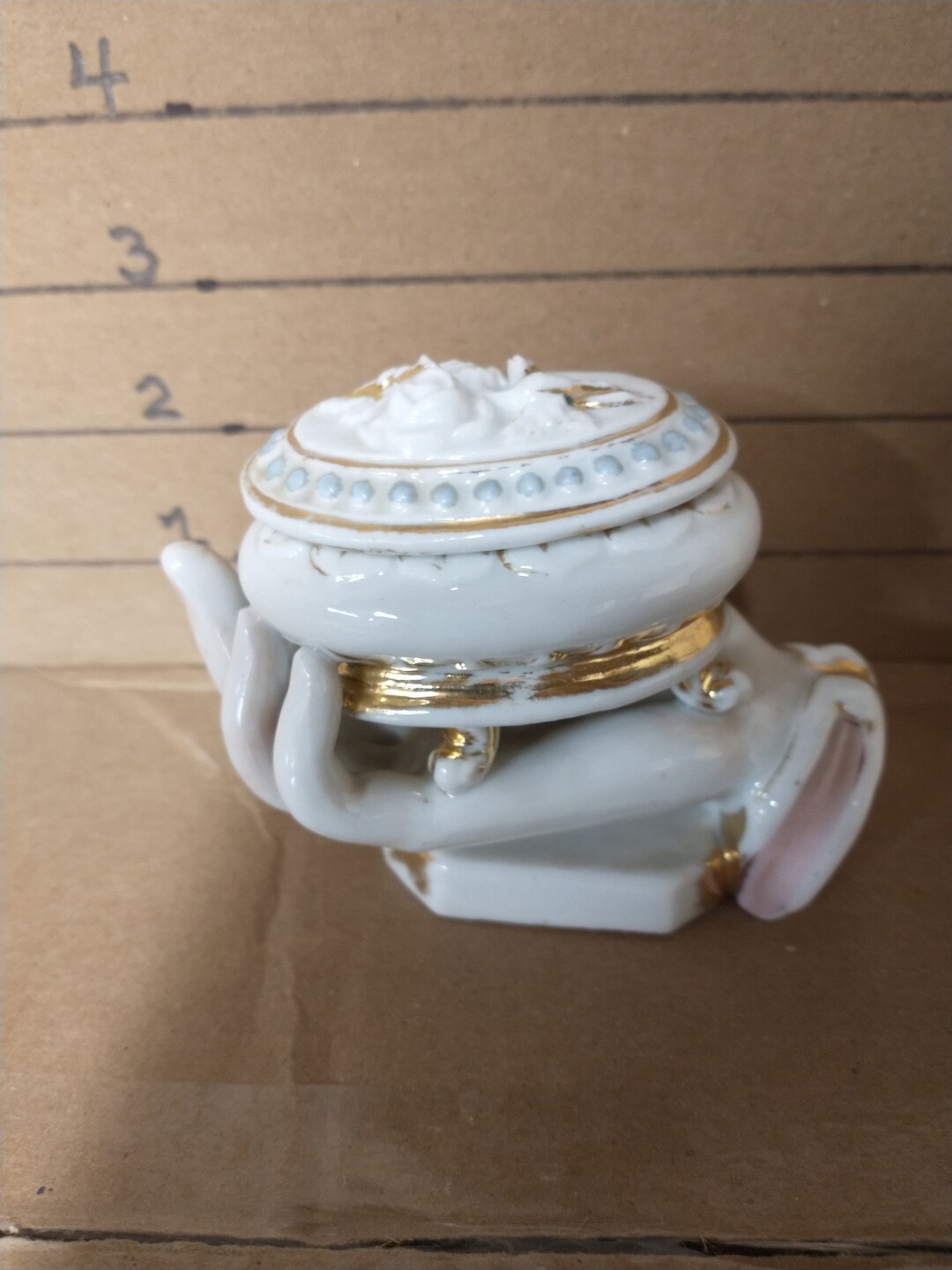 Victorian Hand Holding Trinket Box, Conta Boehme, Porcelain - Etsy