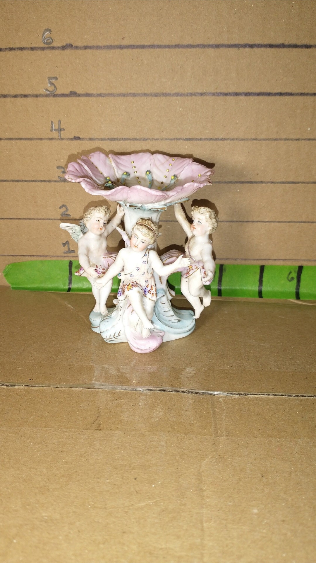 Antique 1870-1880 Victorian Era German Made Angels Under A Flower ...