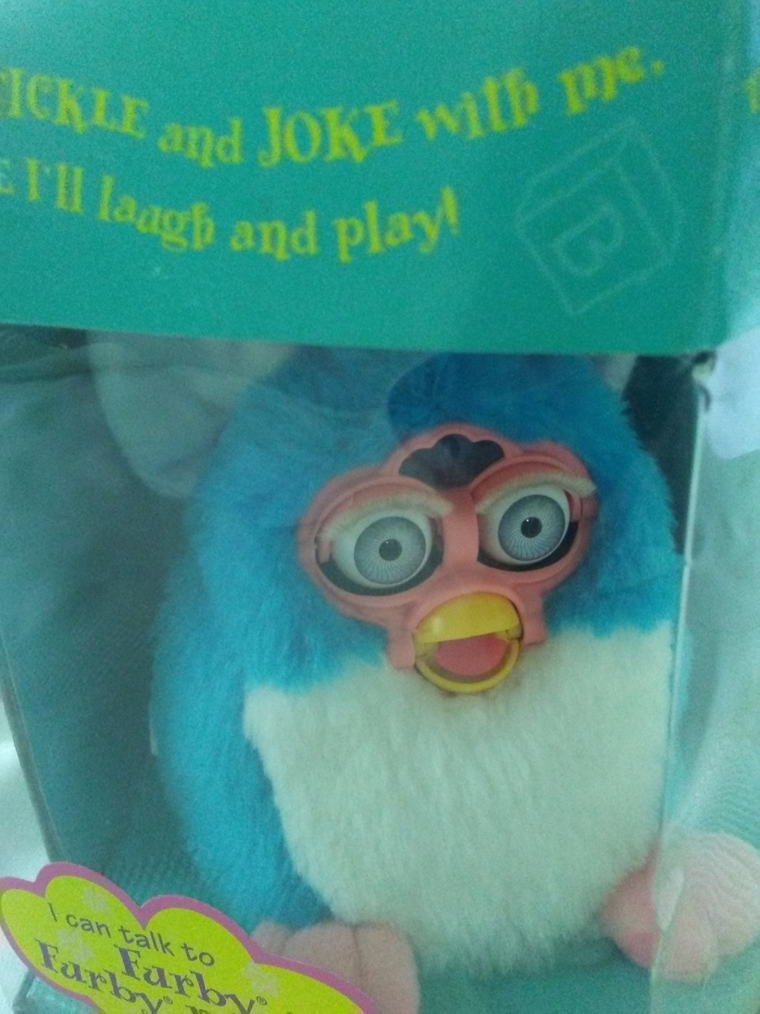 Furby Babies 1999 Baby Blue With White Belly, Pink Hair, Face and Feet ... Furby Babies 1999 Baby Blue With White Belly, Pink Hair, Face and Feet ...