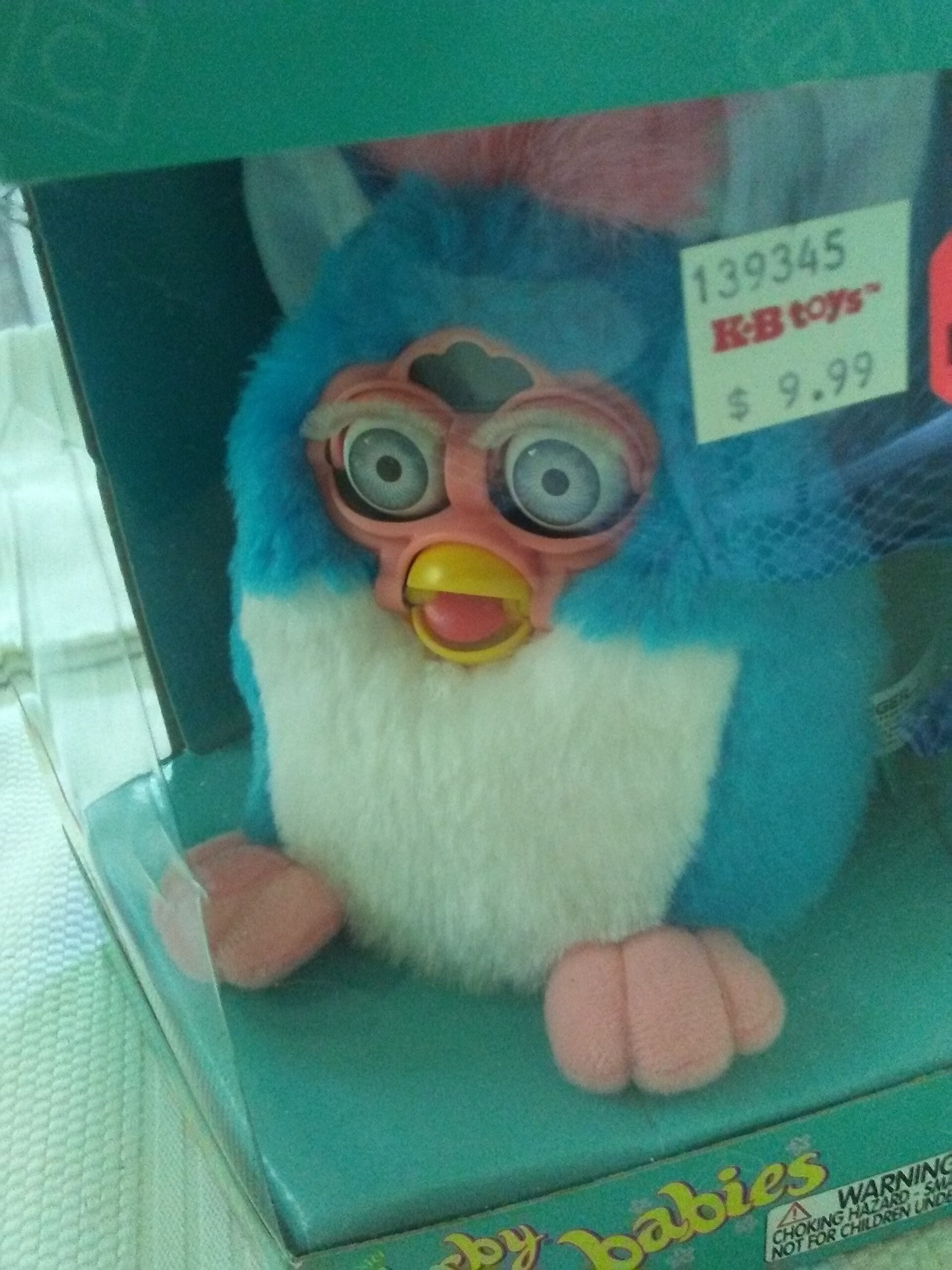 Furby Babies 1999 Baby Blue With White Belly, Pink Hair, Face and Feet ...