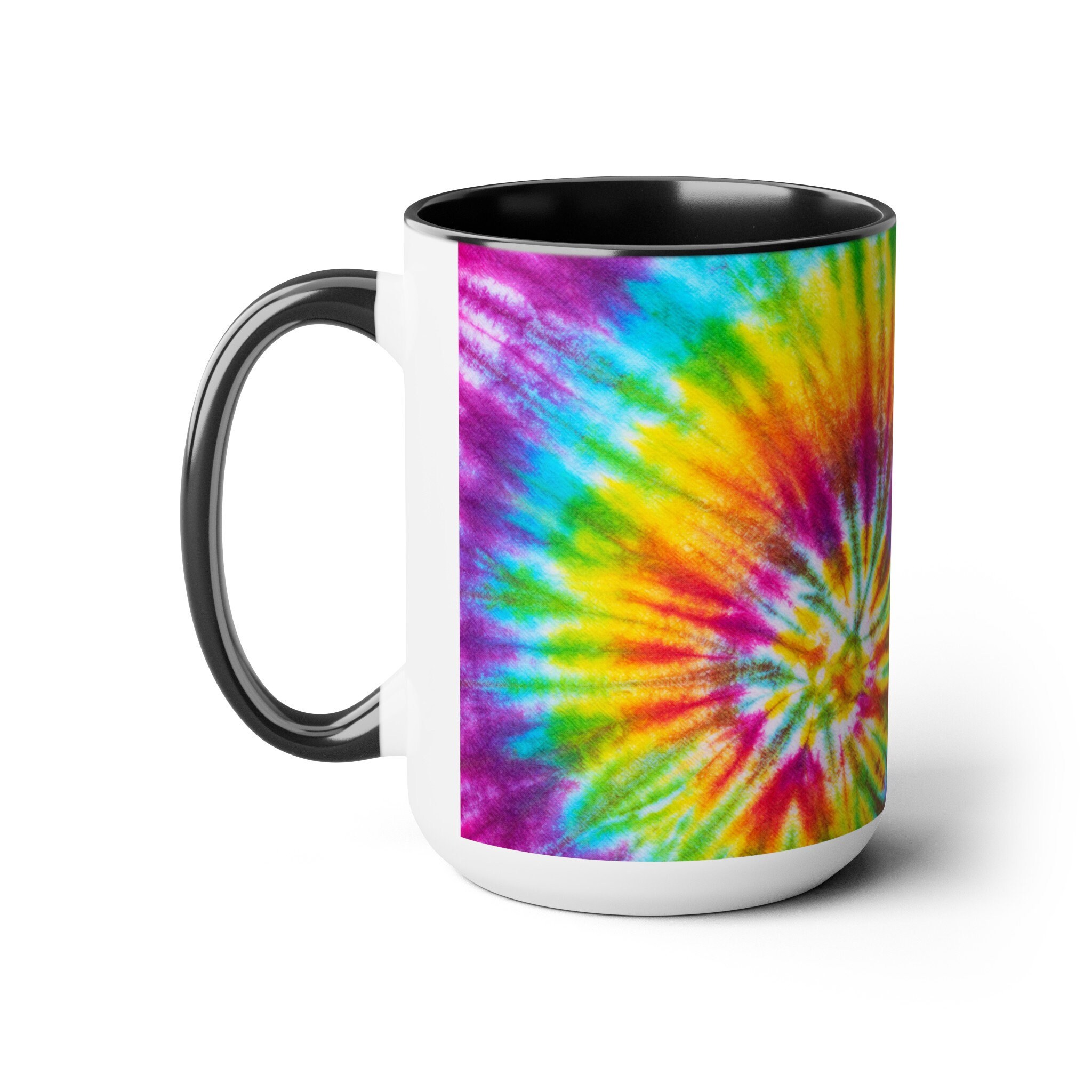 Tie Dye Multi Color Stripe Retro Ceramic Mug 15oz Popular Best Seller ...