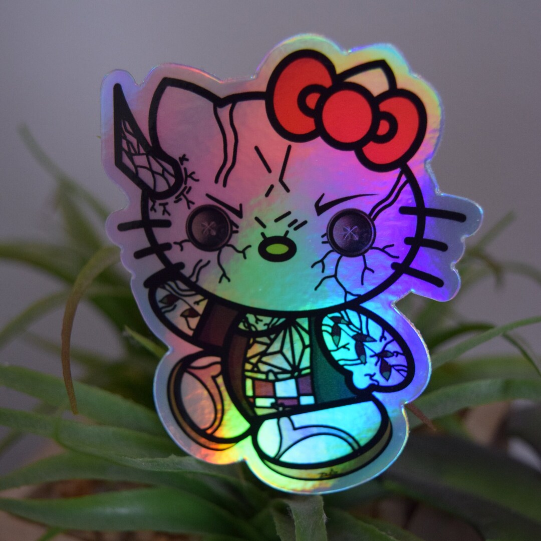 Hello Kitty X Demon Nezuko Sticker - Etsy