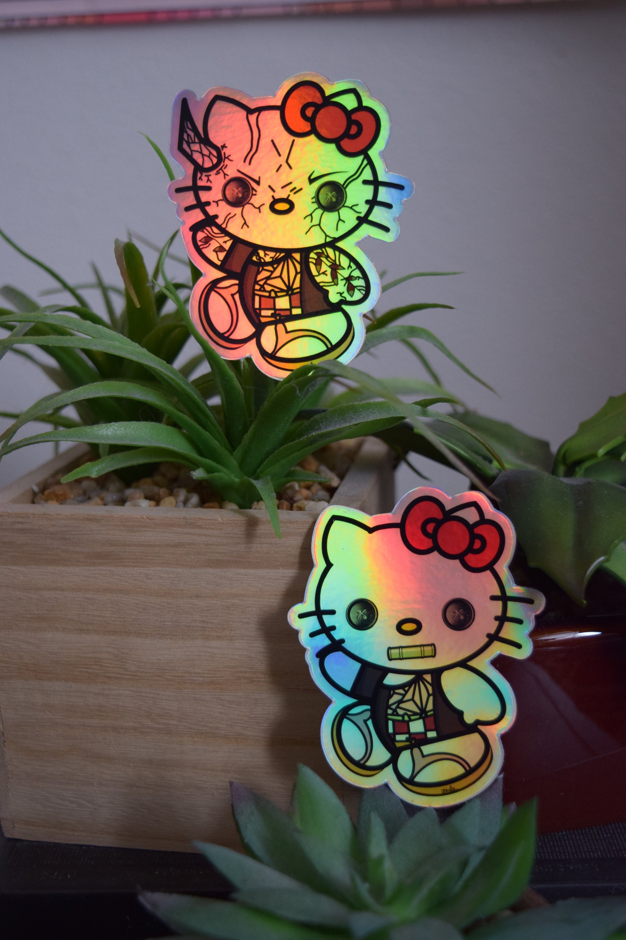 Hello Kitty X Demon Nezuko Sticker - Etsy