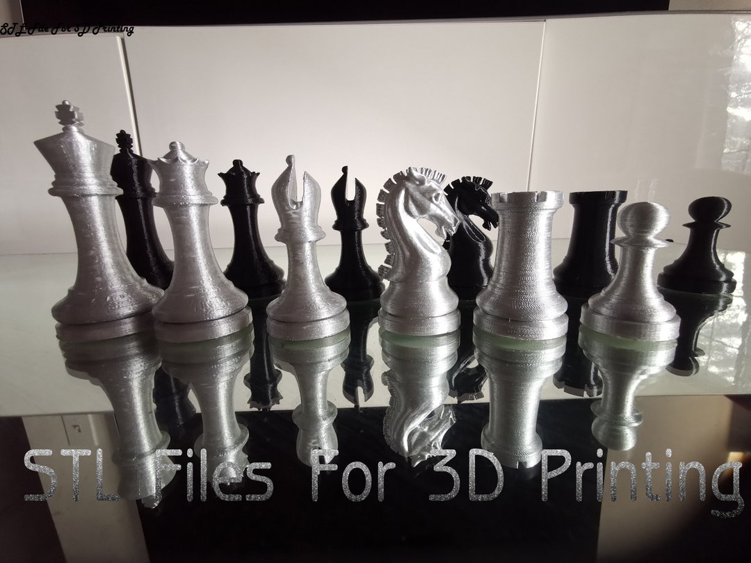 Professional Chess Pieces STL File - Etsy