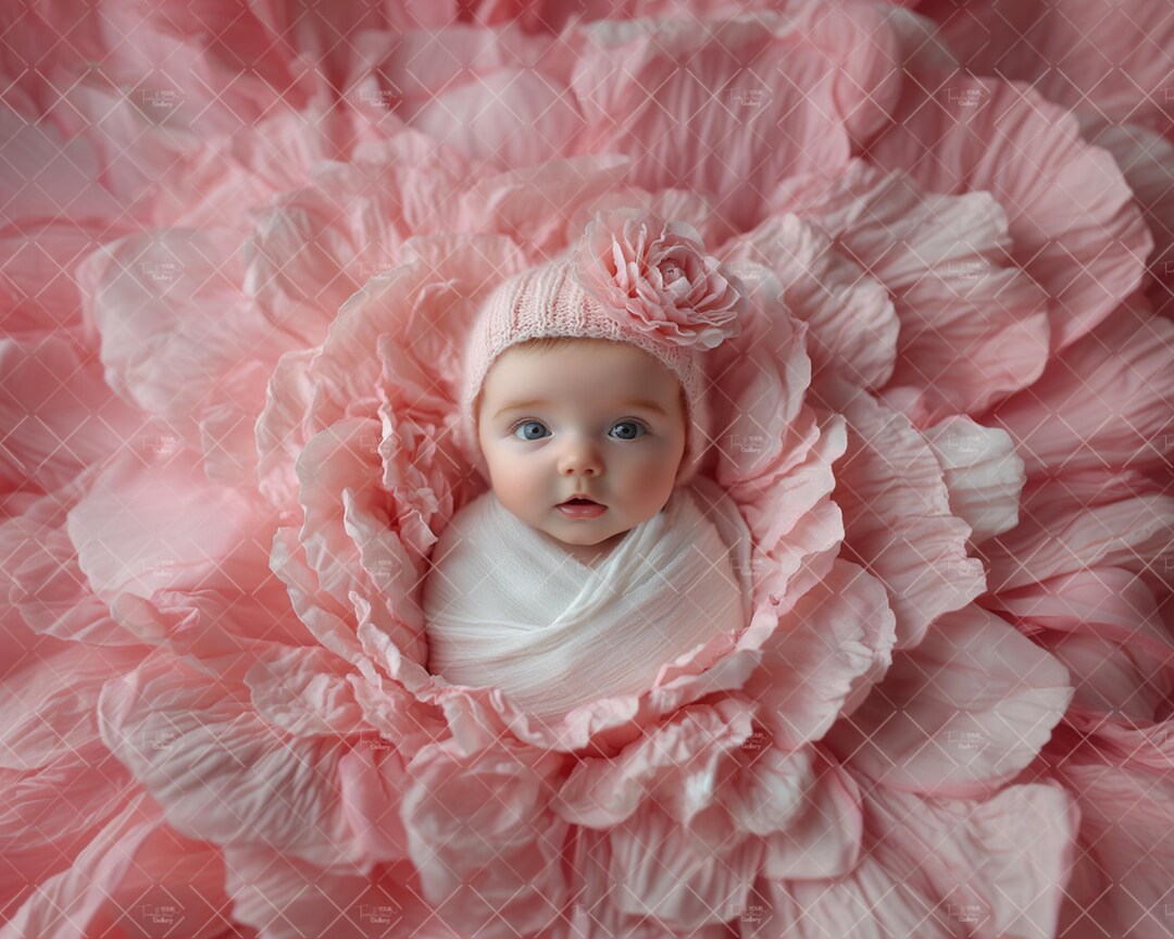Face Insert Digital Background, Pink Newborn Photography, Editing ...