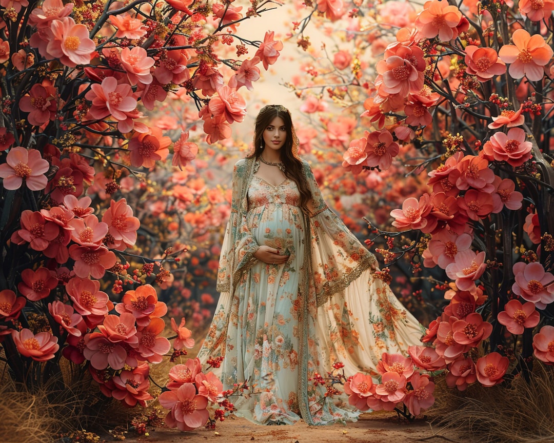 Flower Garden Digital Backdrop, Floral Photoshop Composite, Spring ...