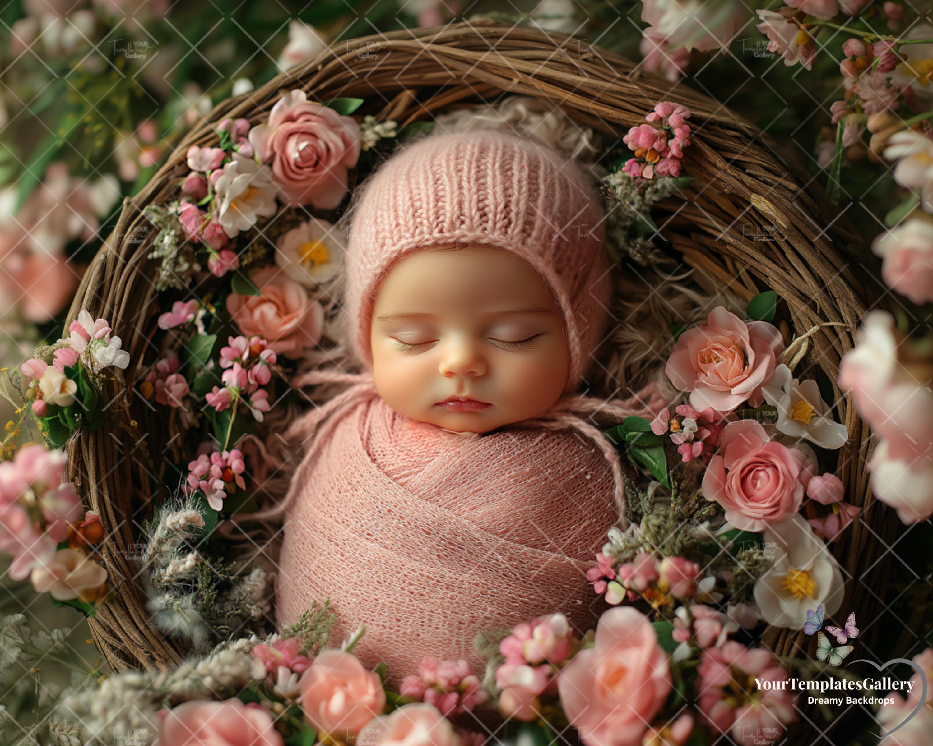 Face Insert Baby Digital Background, PNG Newborn Photography, Add Face ...