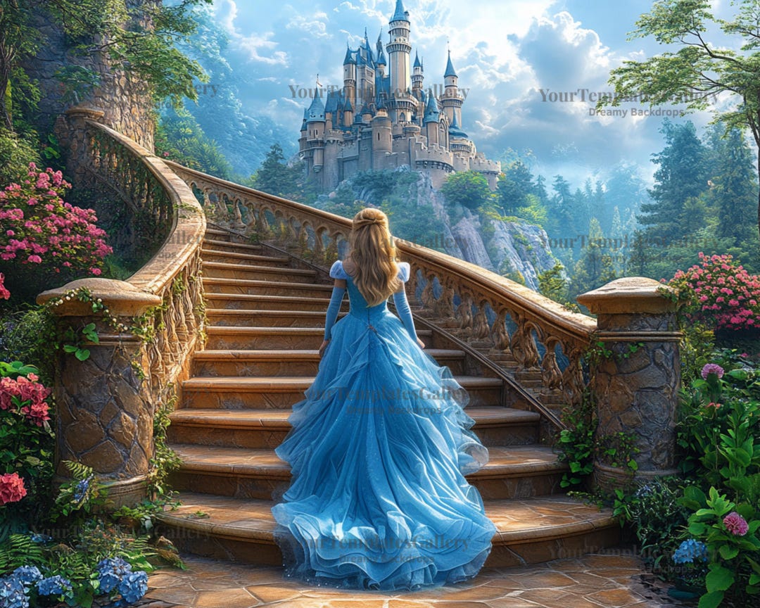 Magical Castle Backdrop, Princess Digital Background Photography ...