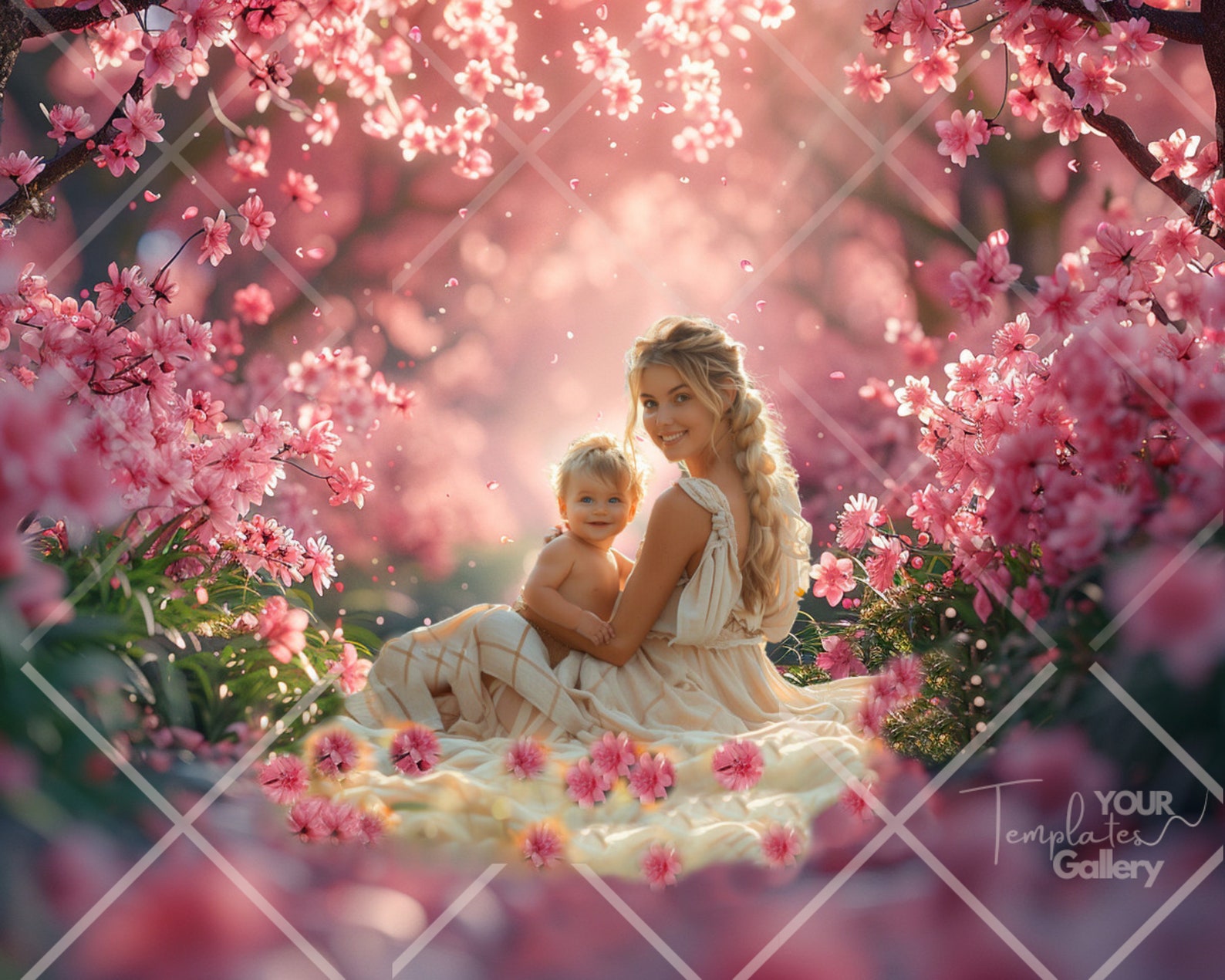 Maternity Digital Backdrop, Blossom Tree Arch, Maternity Outdoor ...