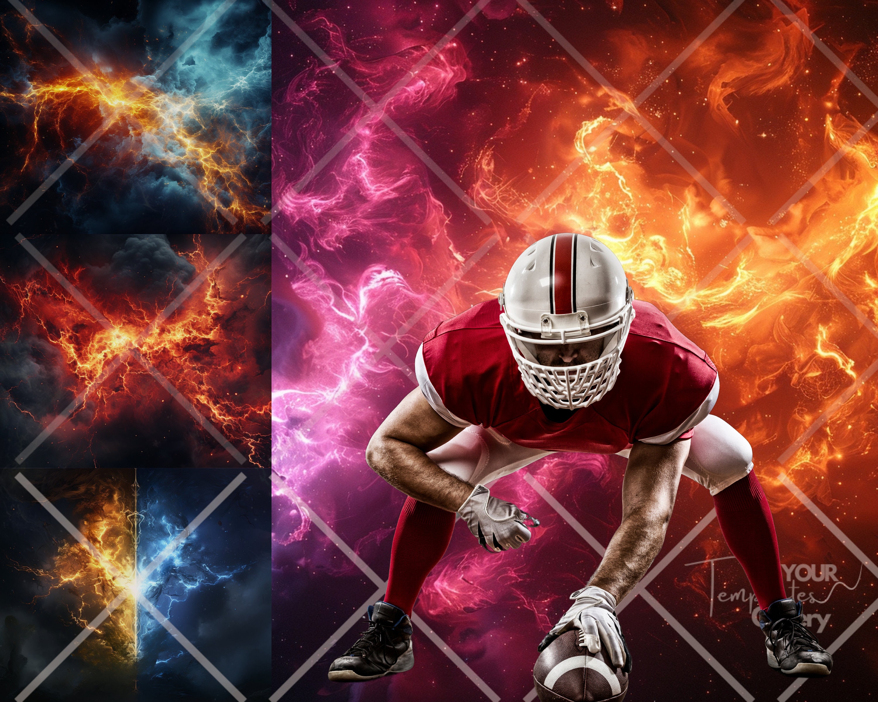 30 Lightning Digital Backdrops, Perfect as Sports Background for ...
