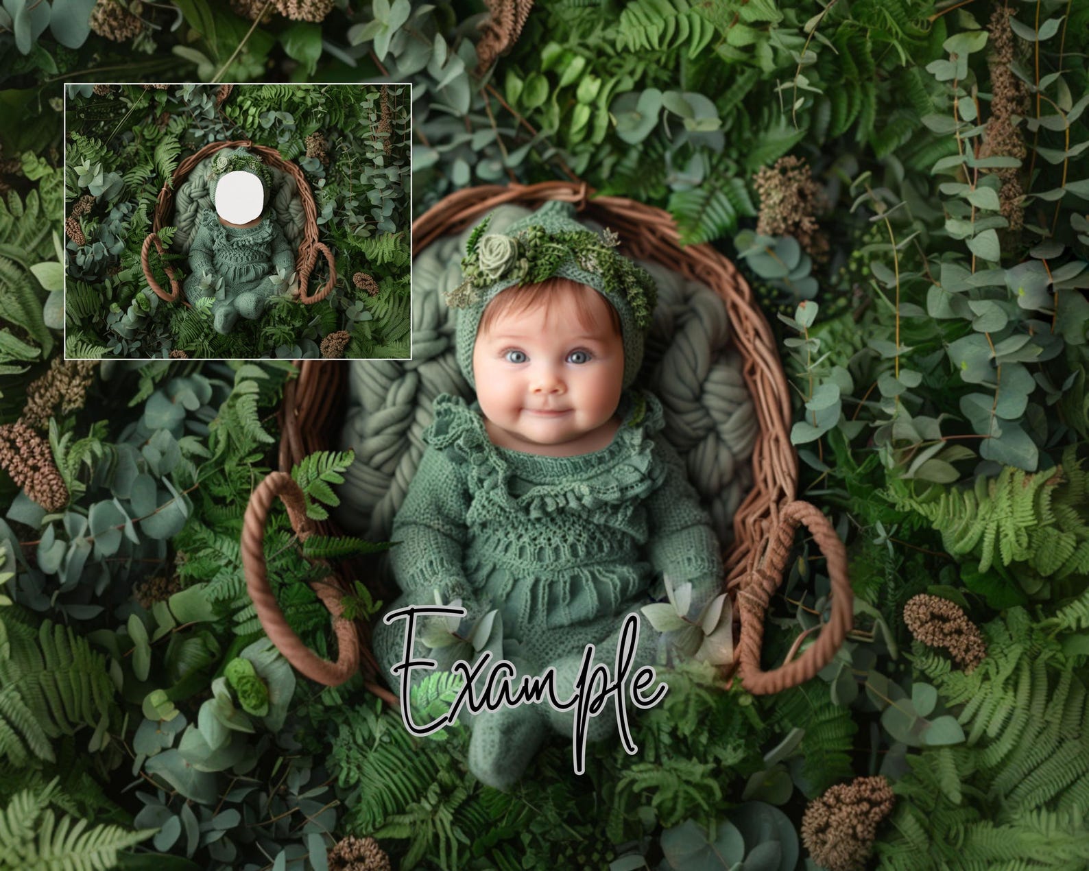 5 Face Insert Newborn Digital, PNG Newborn Photography, Add Baby Face ...