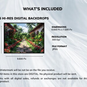 5 Serene Outdoor Digital Backdrop, Floral Photoshop Composite, Nature ...