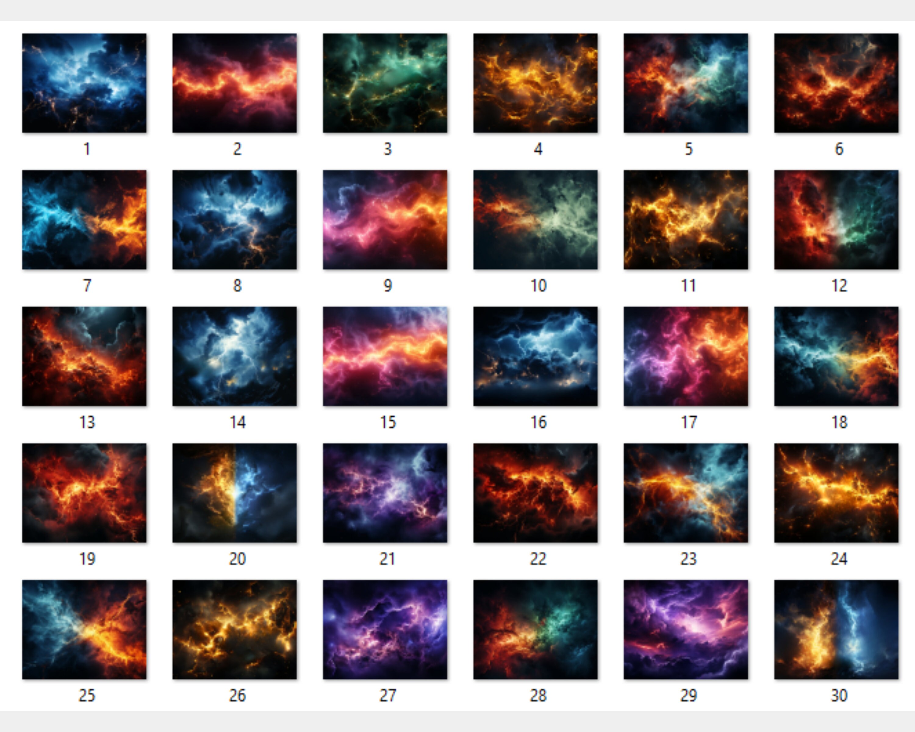 30 Lightning Digital Backdrops, Perfect as Sports Background for ...