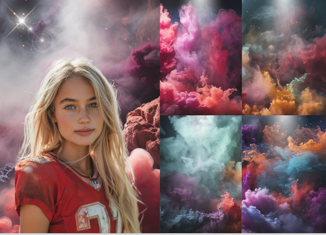 10 Color Explosion Digital Backdrops, Smoke Digital Backgrounds for ...