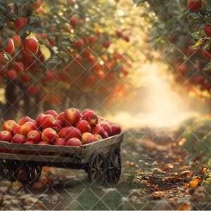 Fall Digital Backdrop Photography, Apple Orchard Digital Background ...