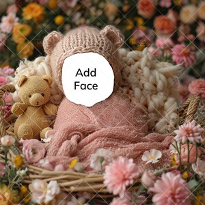 PNG Newborn Photography, Add Baby Face Photo Prop Composite, Newborn ...