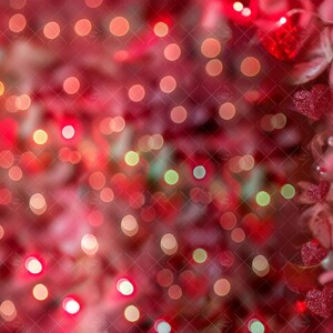 Valentine's Red and Gold Bokeh Digital Backdrop: Fine Art Photography ...