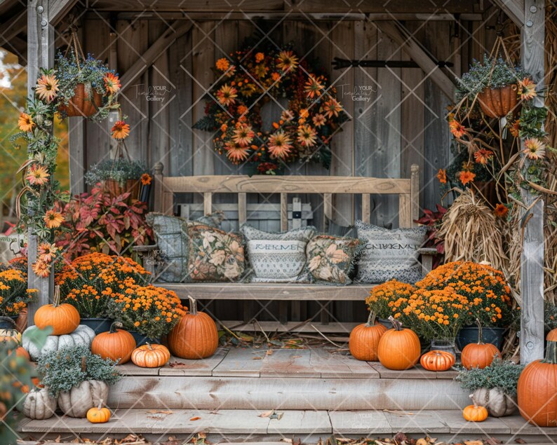 5 Autumn Digital Background Bundle, Fall Digital Backdrop for Photography, Instant Download ...