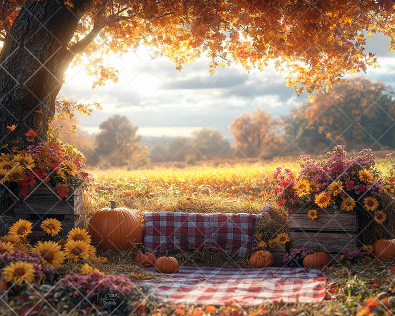 5 Autumn Digital Background Bundle, Fall Digital Backdrop for Photography, Instant Download ...