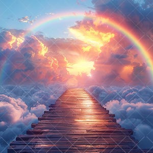 2 Rainbow Bridge Digital Backdrop, Way to Heaven Photography, Girls and ...