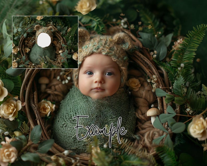5 Face Insert Newborn Digital, PNG Newborn Photography, Add Baby Face ...
