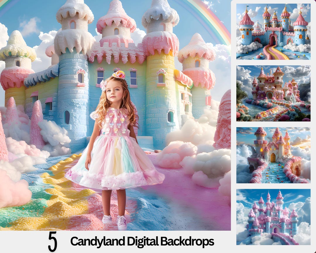 5 Candyland Adventure Composite Background, Sugar Castle Candyland ...
