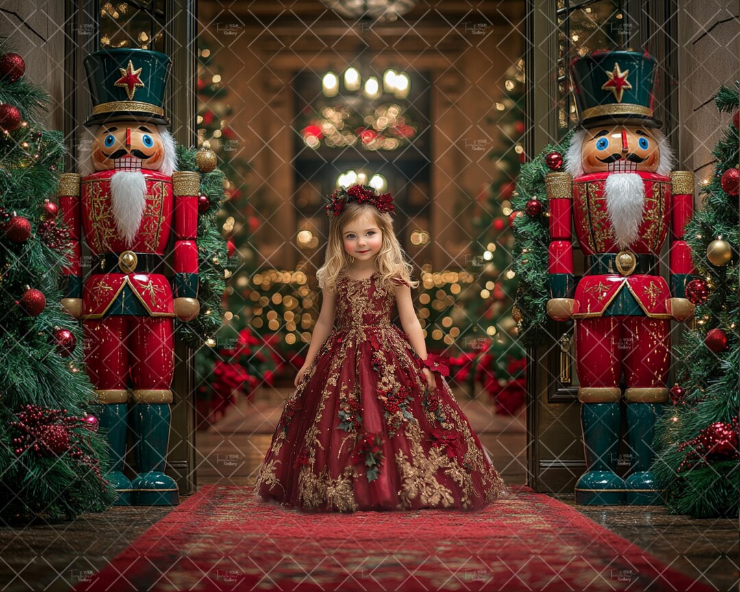 Nutcracker Christmas Digital Backdrop: Elegant Holiday Photography (9. ...