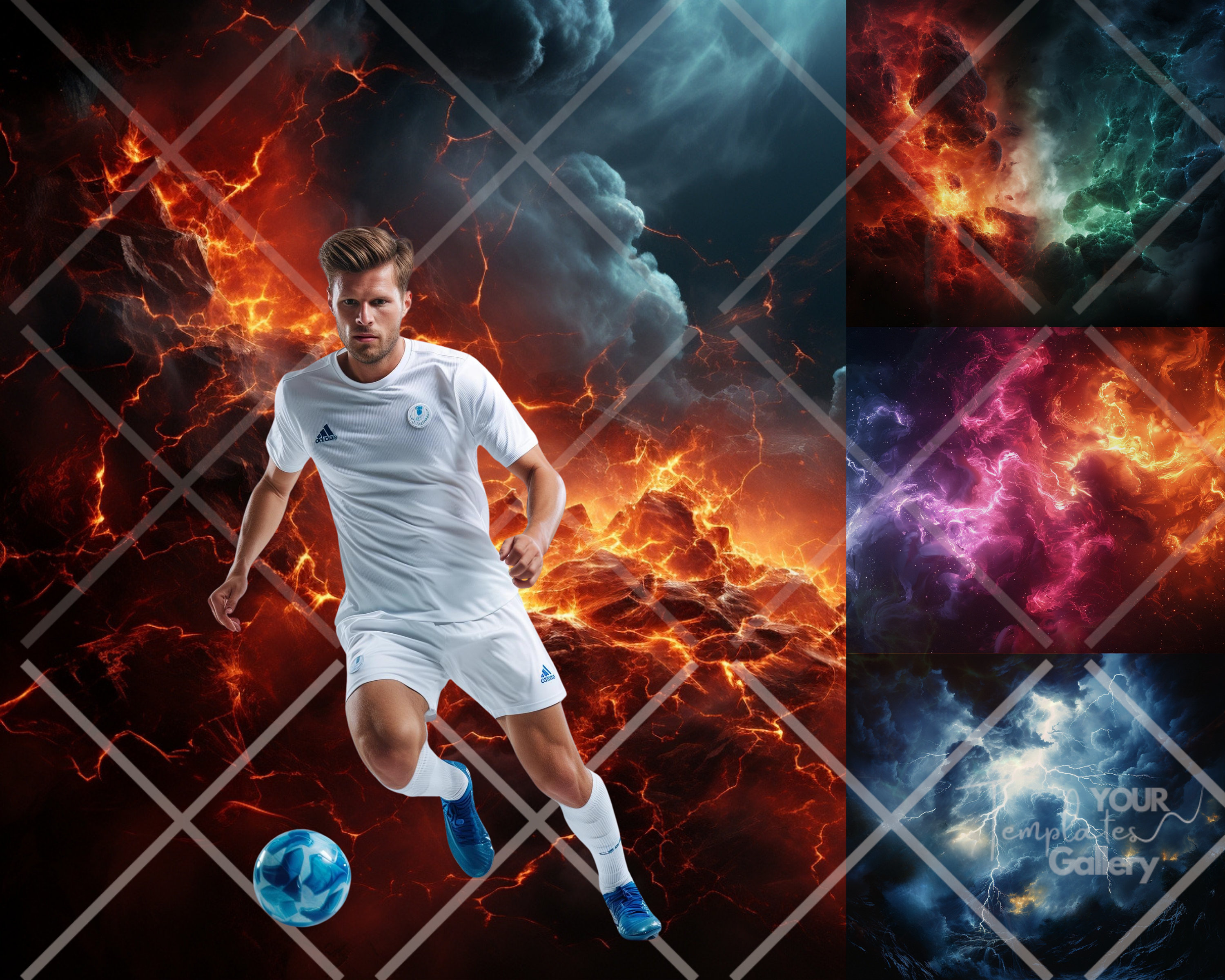 30 Lightning Digital Backdrops, Perfect as Sports Background for ...