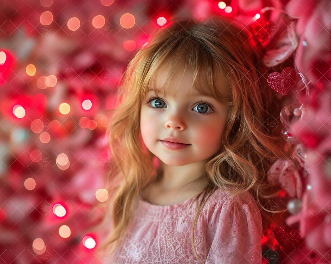 Valentines Red and Gold Bokeh, Digital Backdrop Composite, Fine Art ...