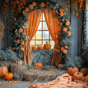 5 Autumn Digital Backdrop Bundle, Fall Digital Background for Photography, Instant Download ...