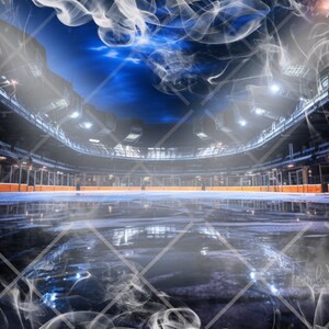 5 Backdrop Sports Photography, Hockey Rink Digital Photo Backgrounds ...