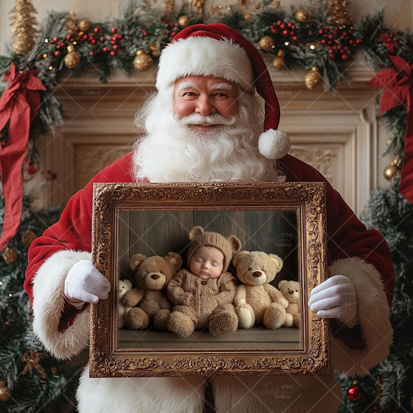 Santa Picture Frame - Etsy