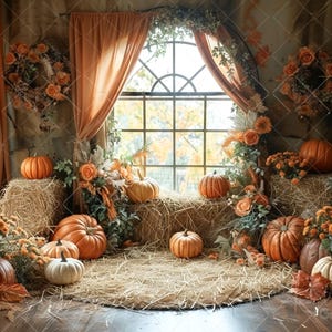 5 Autumn Digital Backdrop Bundle, Fall Digital Background for Photography, Instant Download ...