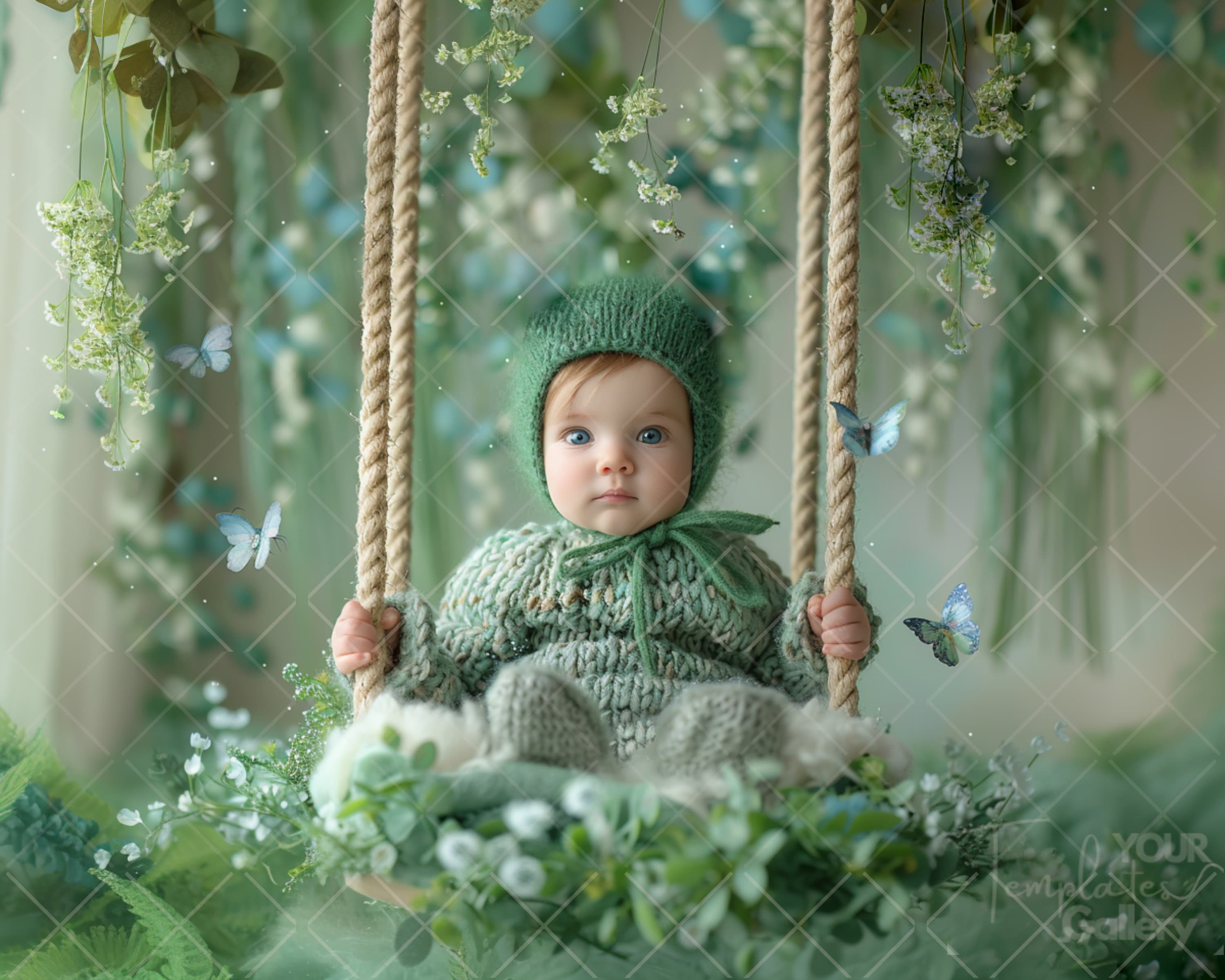 Newborn Digital Backdrop, Add Face Poppet Prop, PNG, Add Face Replace ...