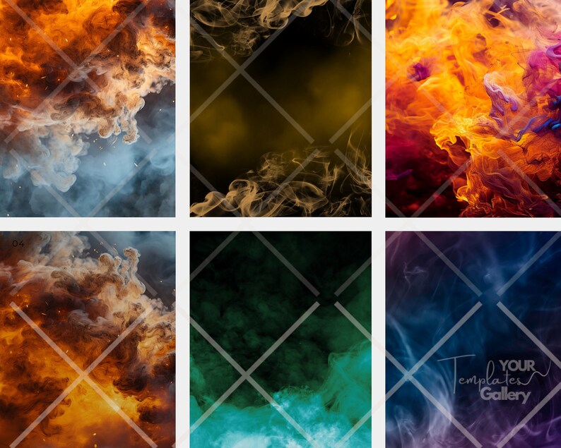 25 Smoke Fog Digital Backdrops, Perfect as Sport Background for Soccer ...