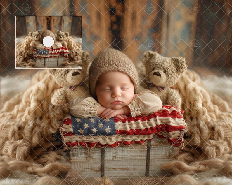 5 Newborn Face Insert, Boy Photography Backdrops, Teddy Bear Faceswap ...