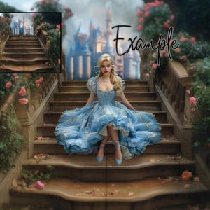 5 Cinderella Digital Backdrops, Magical Castle Background, Princess ...