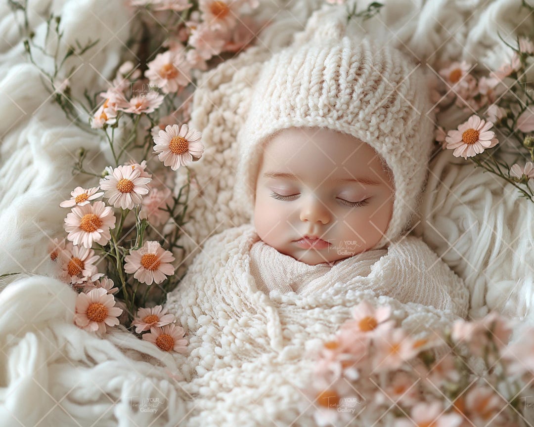 Newborn Digital Backdrop Add Face, PNG Face Insert, Baby Pastel ...