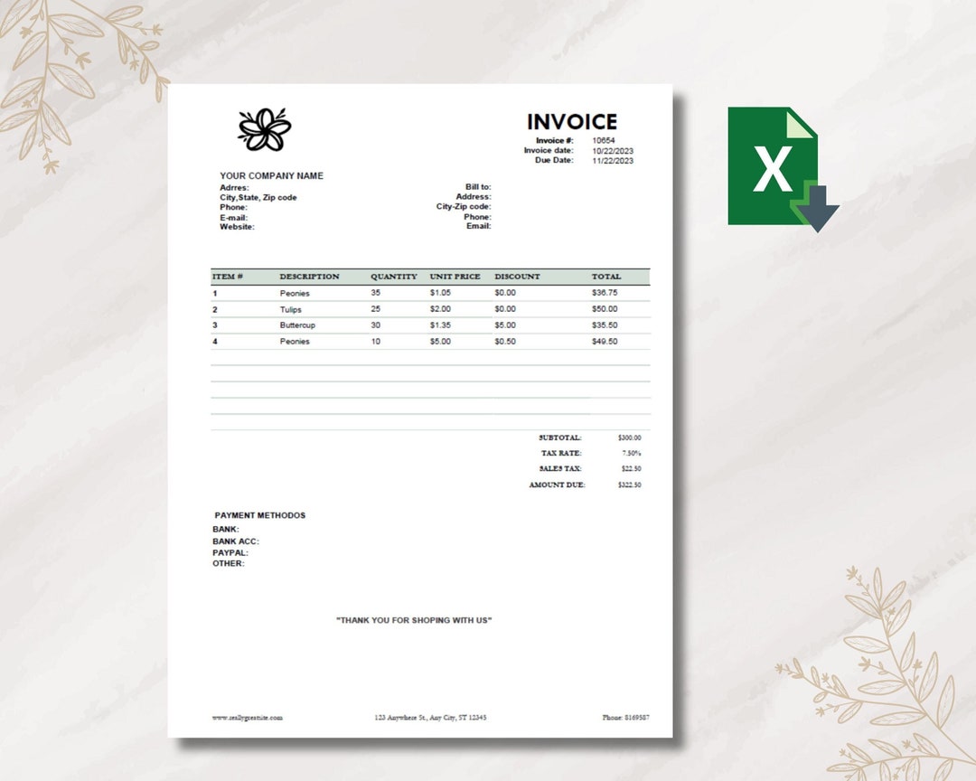 Modern Professional Invoice Business Invoice Customizable and Printable ...
