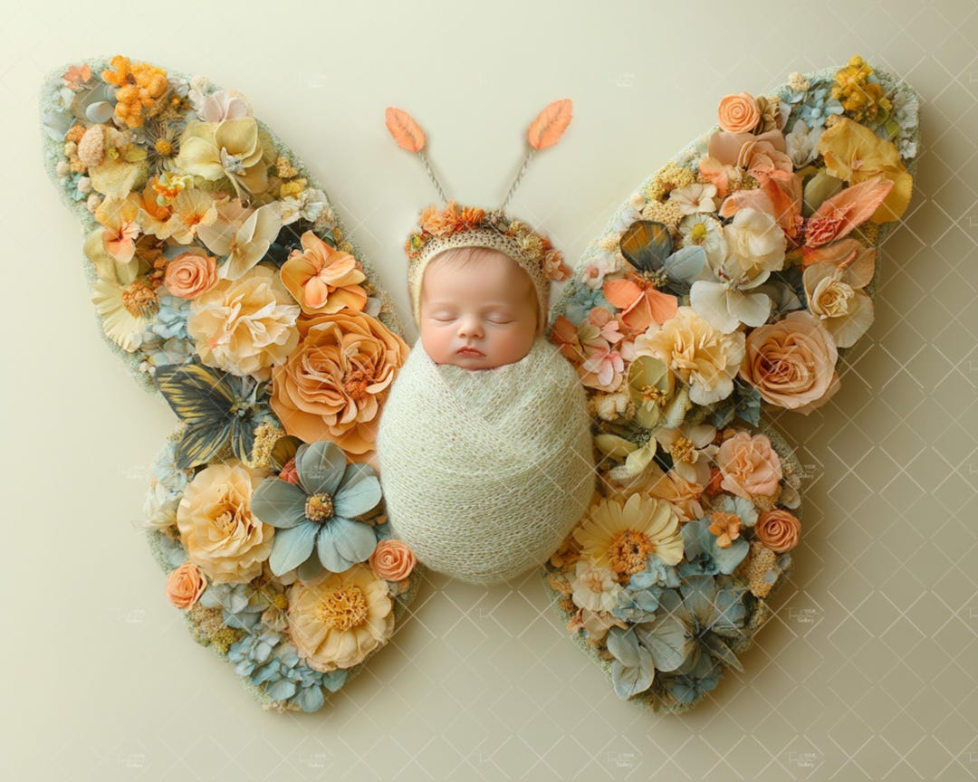Spring Newborn Digital Background, Newborn Backdrop Girl, Baby ...