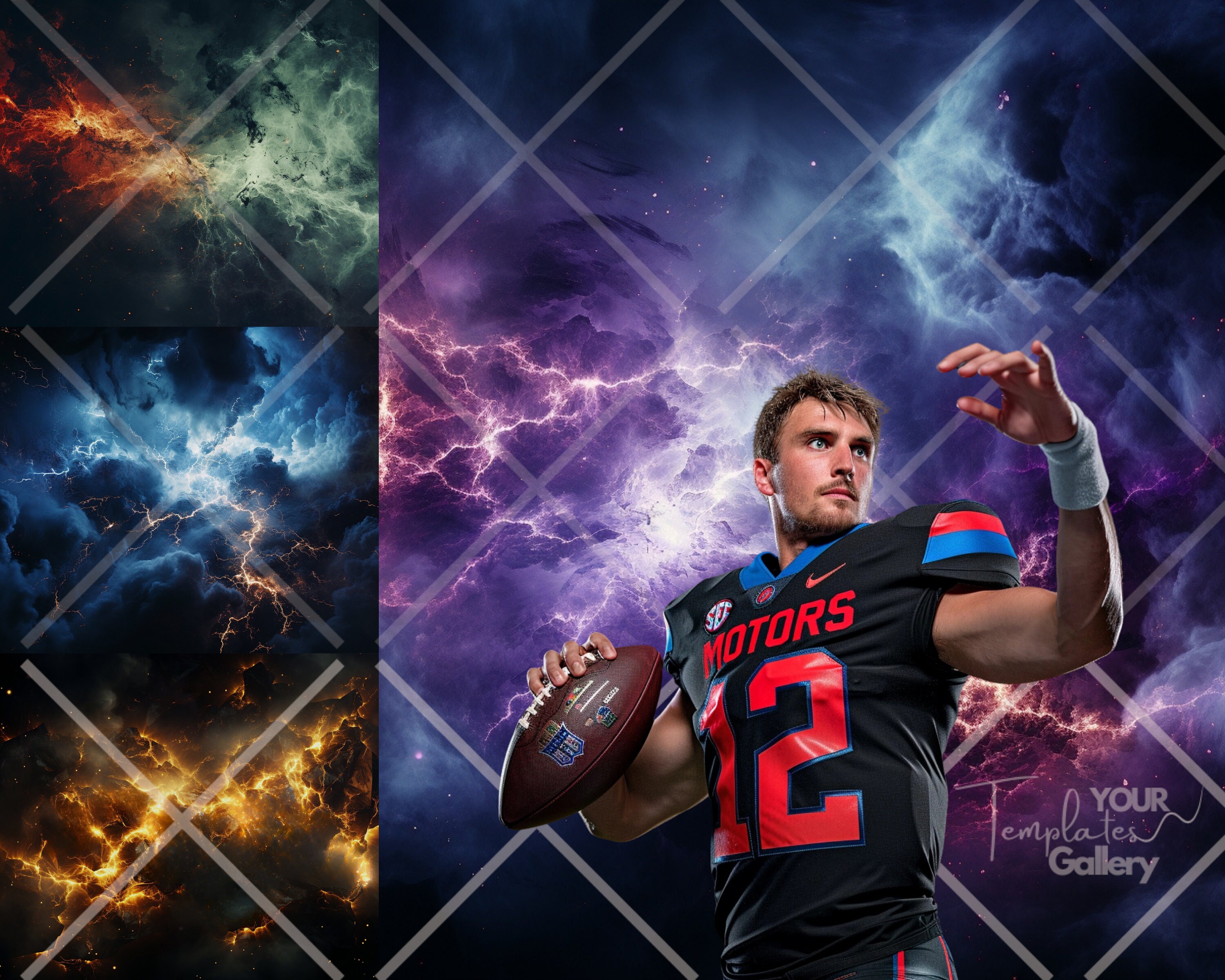 30 Lightning Digital Backdrops, Perfect as Sports Background for ...