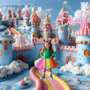 5 Candyland Adventure Composite Background, Sugar Castle Candyland ...