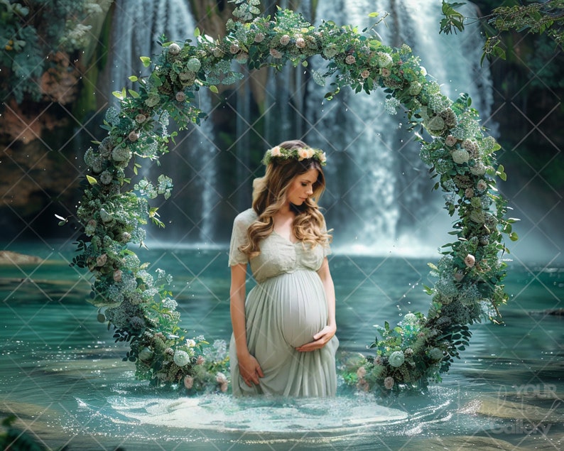 10 Waterfall Digital Background, Digital Swing Backdrop, Maternity ...