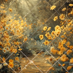 Yellow Flower Digital Background, Photoshop Backdrop, Spring Studio ...