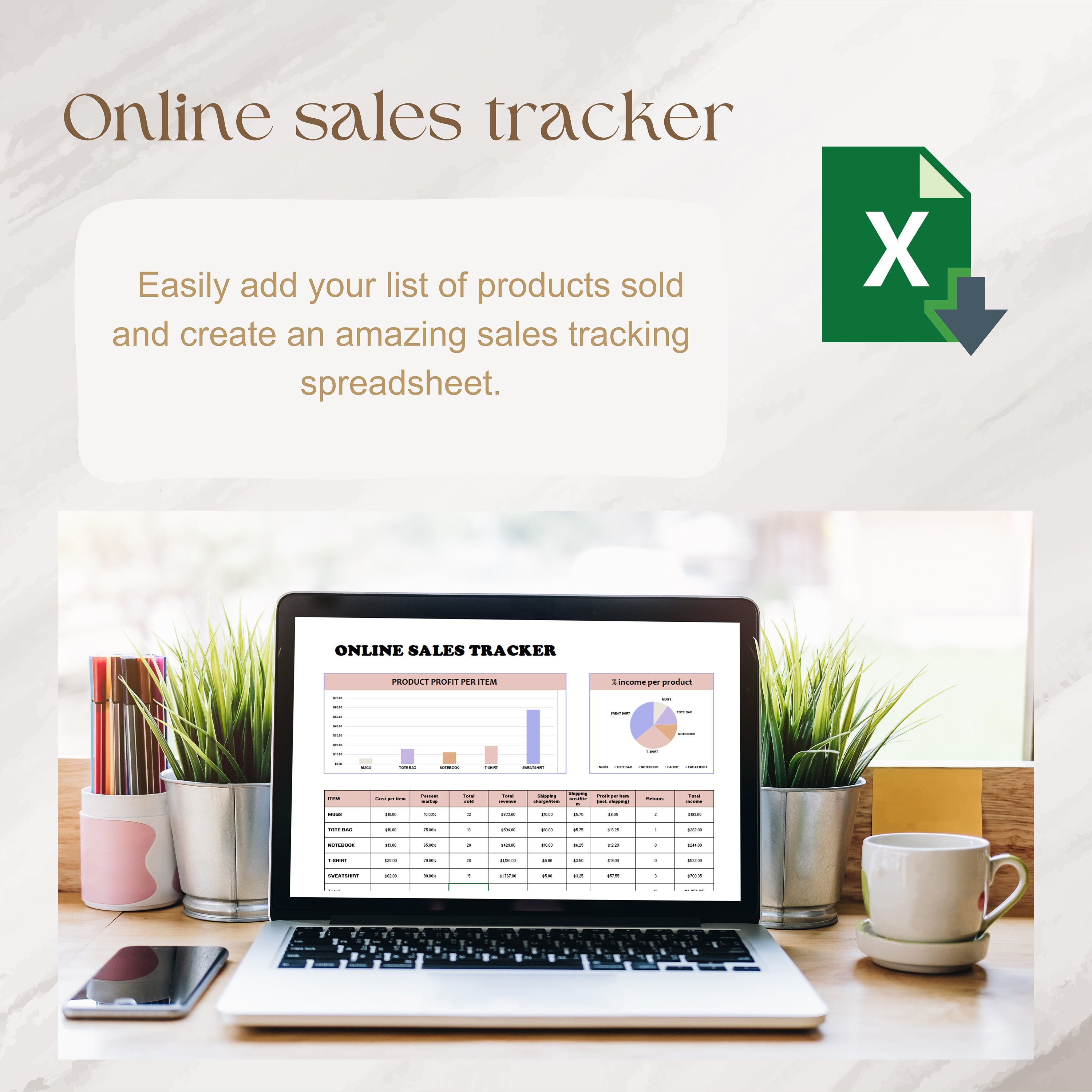 Excel Sales Tracker Template, Business Performance Tracking Tool ...