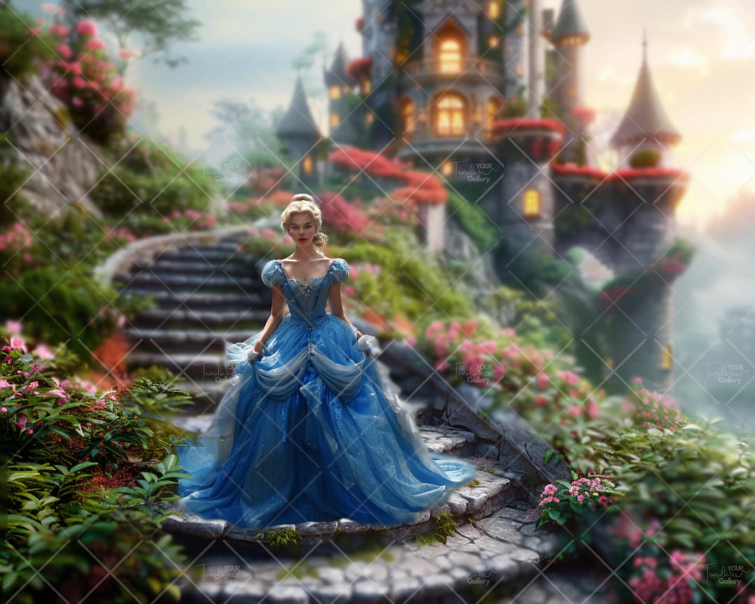 Princess Digital Background Photography, Magical Castle Backdrop ...