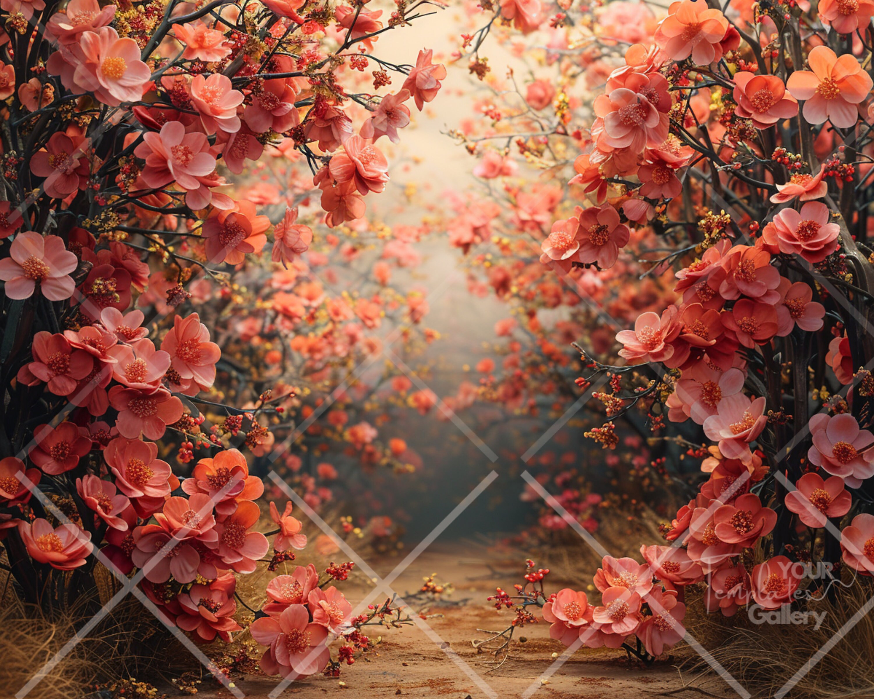 Flower Garden Digital Backdrop, Floral Photoshop Composite, Spring ...