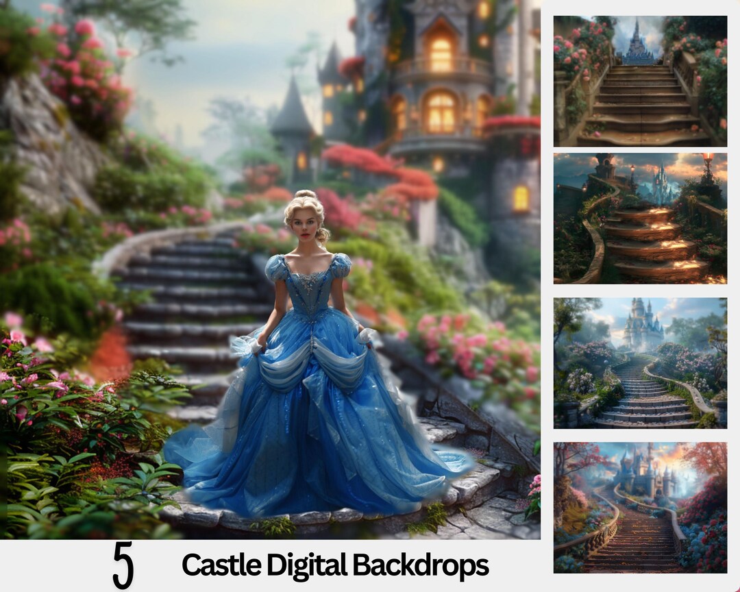 5 fondos digitales de Cenicienta, fondo del castillo mágico, fotografía ...