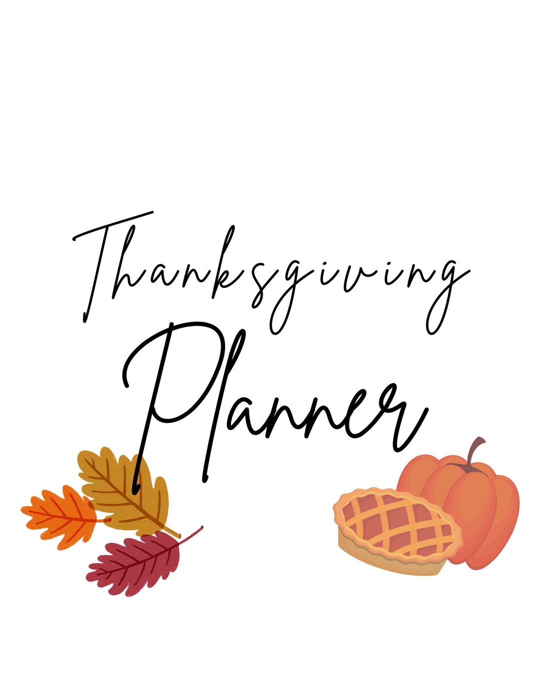 Printable Thanksgiving Planner Thanksgiving Meal Planner Thanksgiving ...